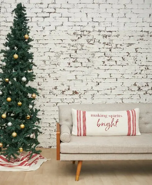 Carol & Frank Morgan Christmas Holiday Striped Decorative Lumbar Pillow Collection
